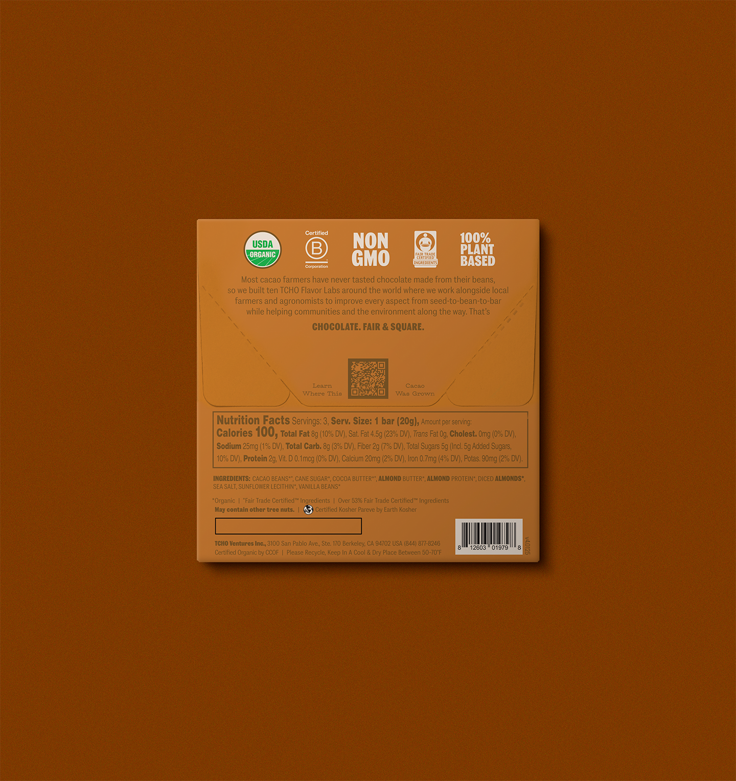 Aww Nuts! Almond Butter Chocolate Bar | TCHO Chocolate