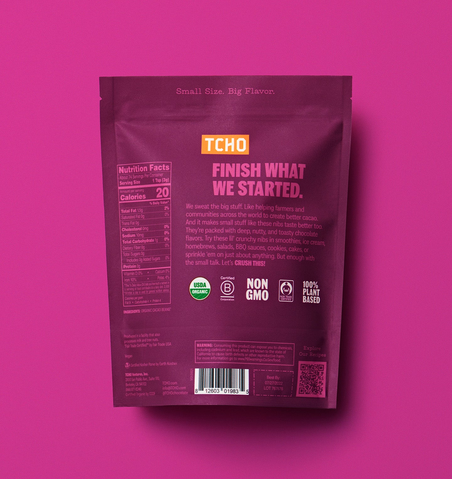 Crush This - 100% Plant Based Roasted Cacao Nibs | TCHO
