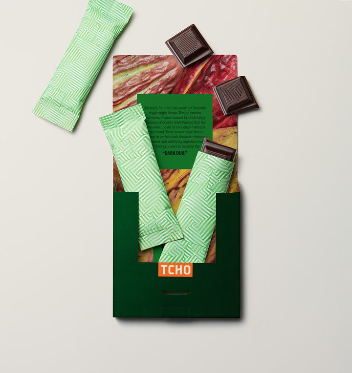 Double Dark Chocolate Dark Duo Chocolate Bar | TCHO Chocolate