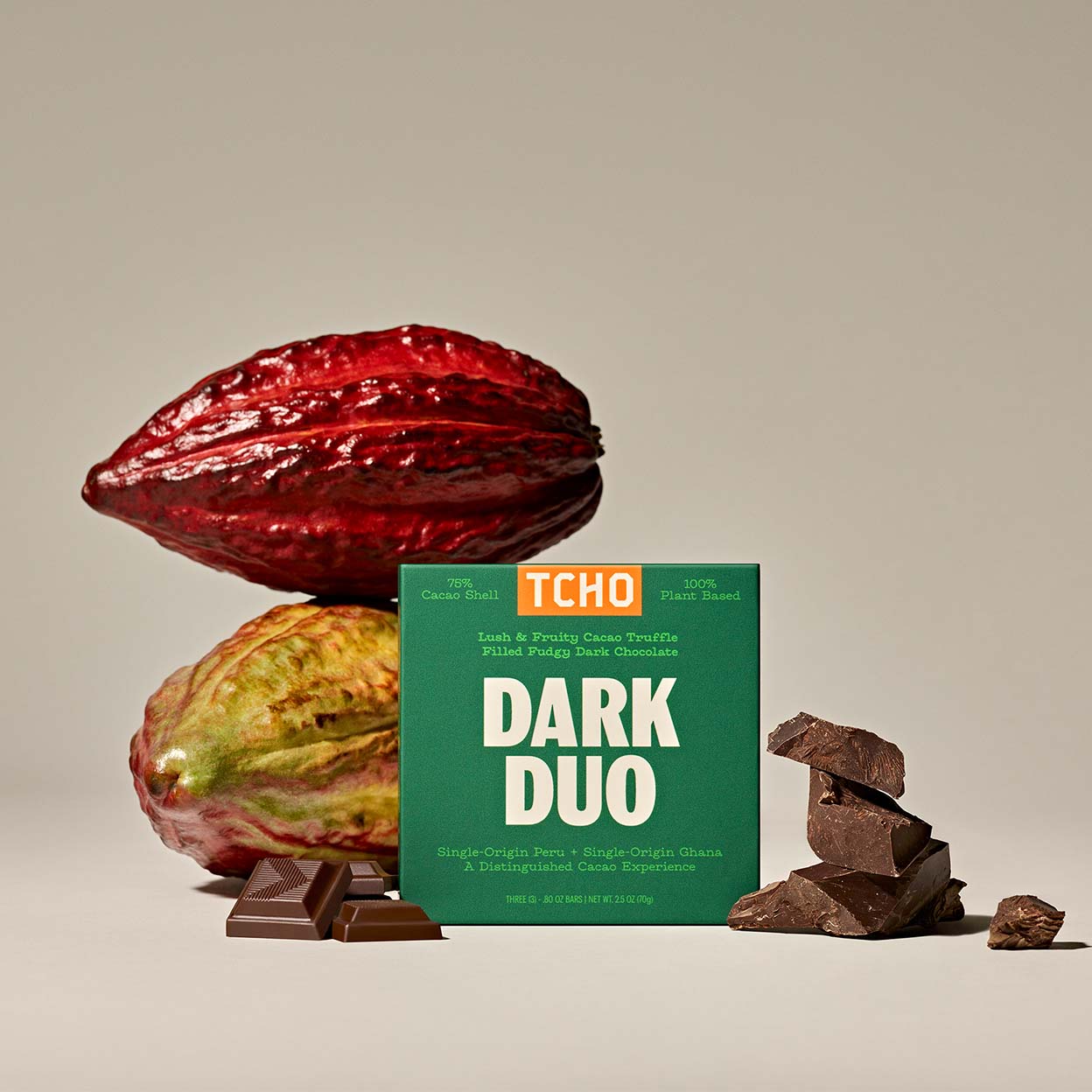 Double Dark Chocolate Dark Duo Chocolate Bar Tcho Chocolate